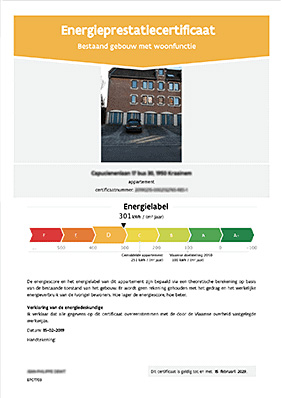 EPC certificaat Vlaanderen - erkend keuringsorganisme - Certinergie